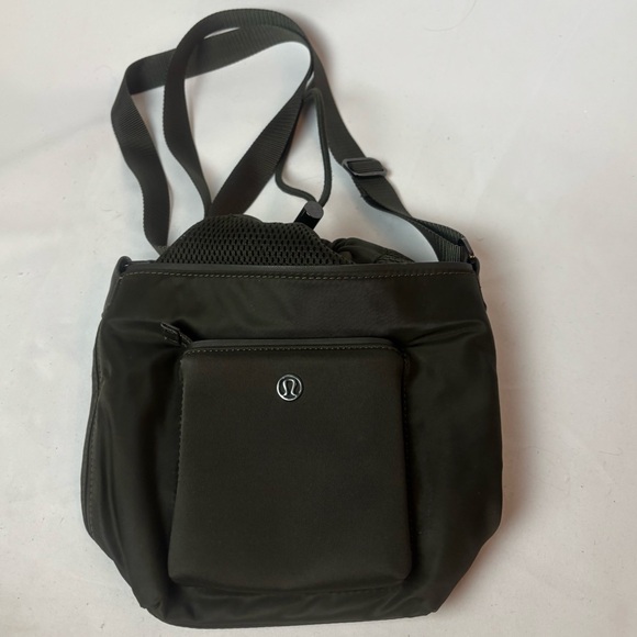 lululemon athletica | Bags | Lululemon All Set Mini Bucket Bag Olive ...